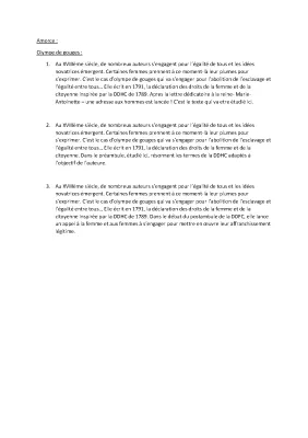 Introduction à Olympe de Gouges pour le bac français - Phrase d ...