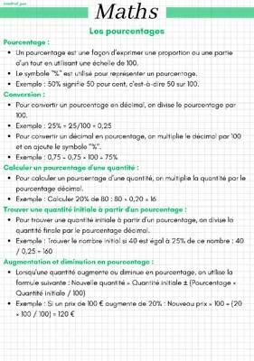 Explication simple: Comment Calculer les Pourcentages - Formules et ...