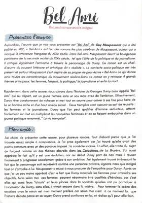 Présentation et analyse de Bel-Ami pour le bac (Français) en PDF ...