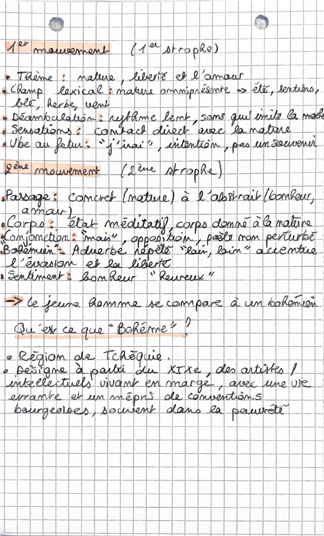 Explication simple: Étude linéaire « Sensation », Arthur Rimbaud ...
