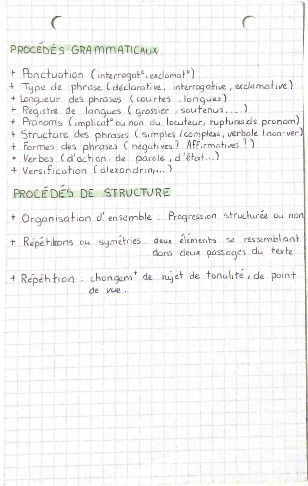 Explication simple: Les procédés d'écriture - Exemples et Tableau pour ...