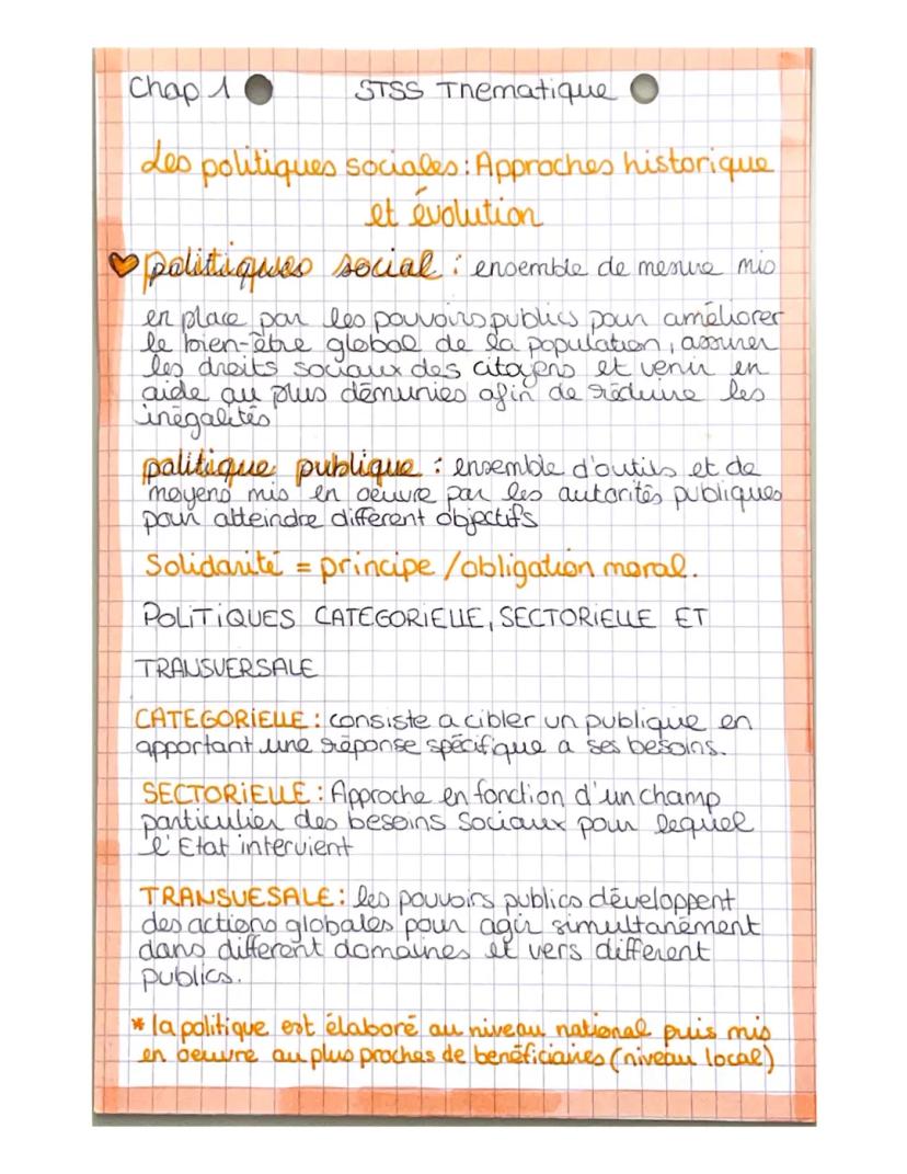 Les politiques sociales expliquées : Fiches PDF et définitions simples ...