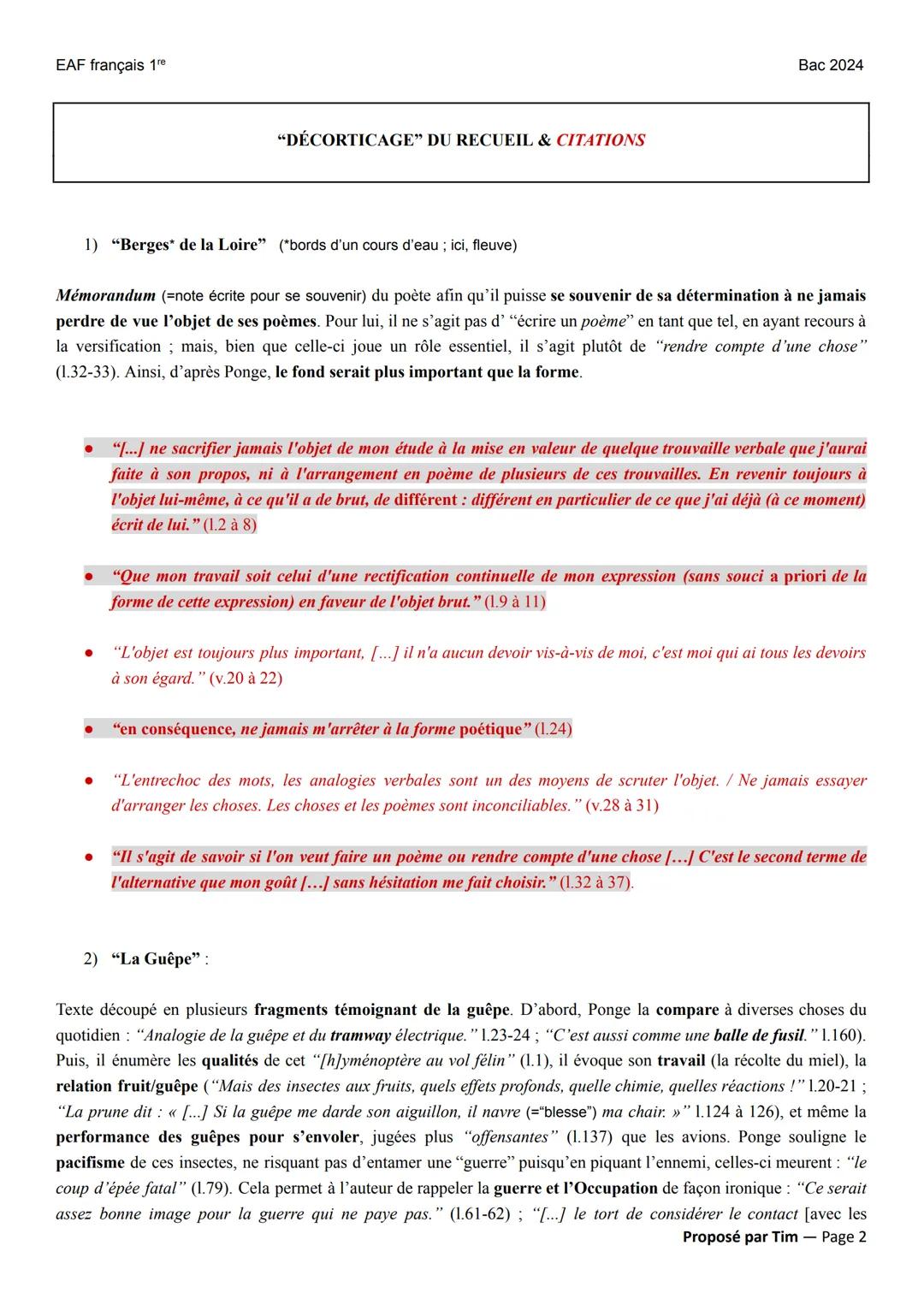La Rage de l'Expression : Analyse, Citations et Dissertation (Français ...