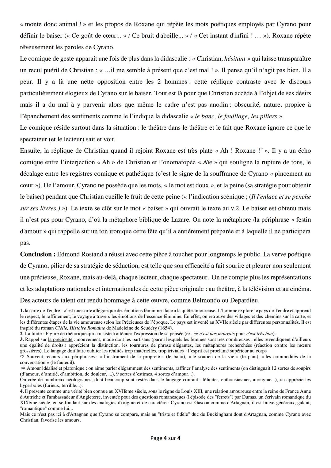 Explication simple: Analyse linéaire Cyrano de Bergerac Acte 3, Scène 10 - Scène du Balcon et ...