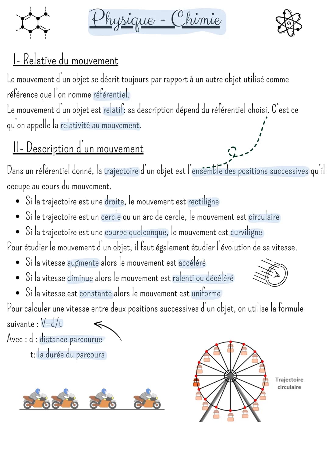 Explication simple: Mouvements et interactions (Physique/Chimie ...