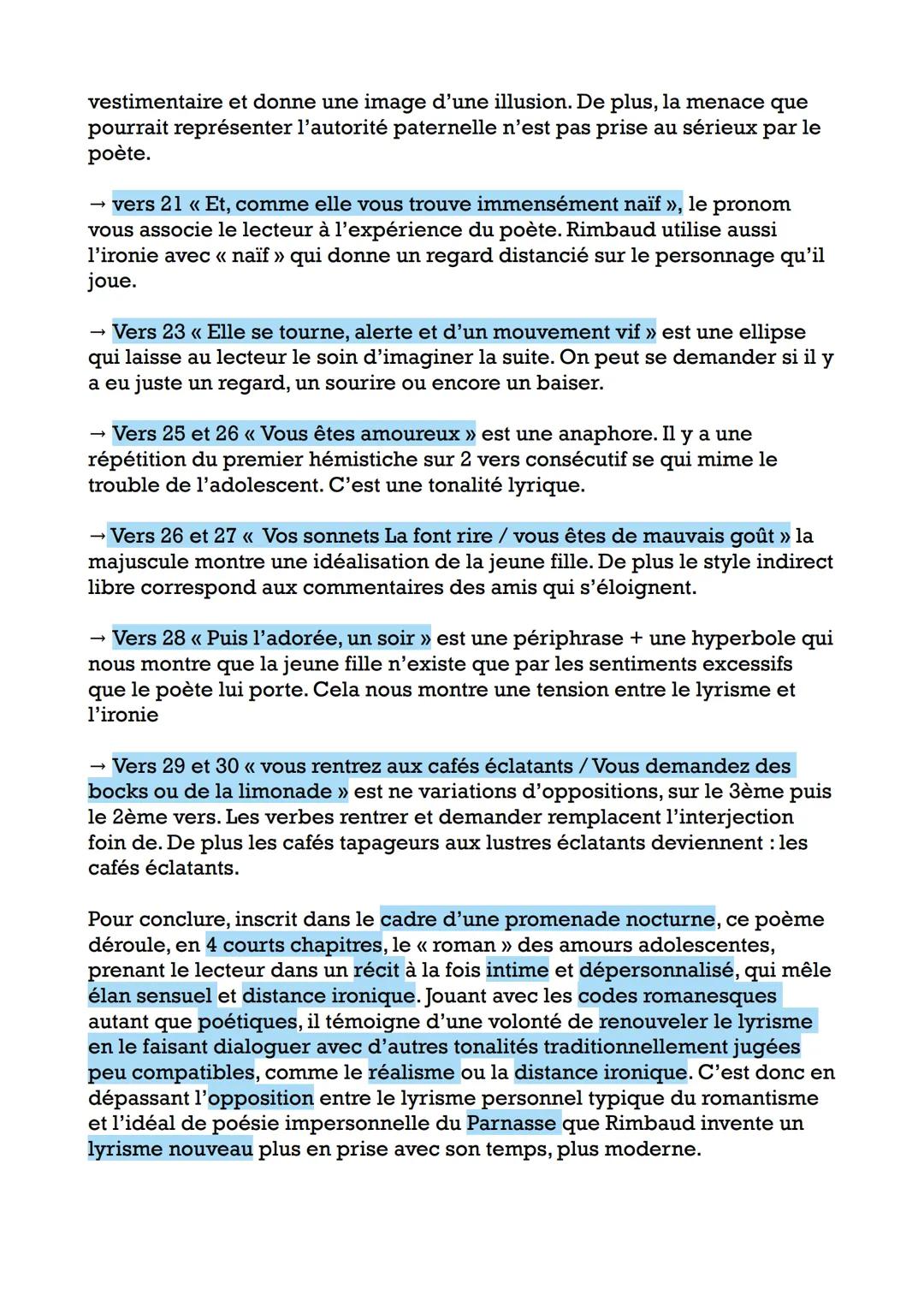 Découvre les Poésies de Rimbaud et Cahier de Douai : Analyse Linéaire ...