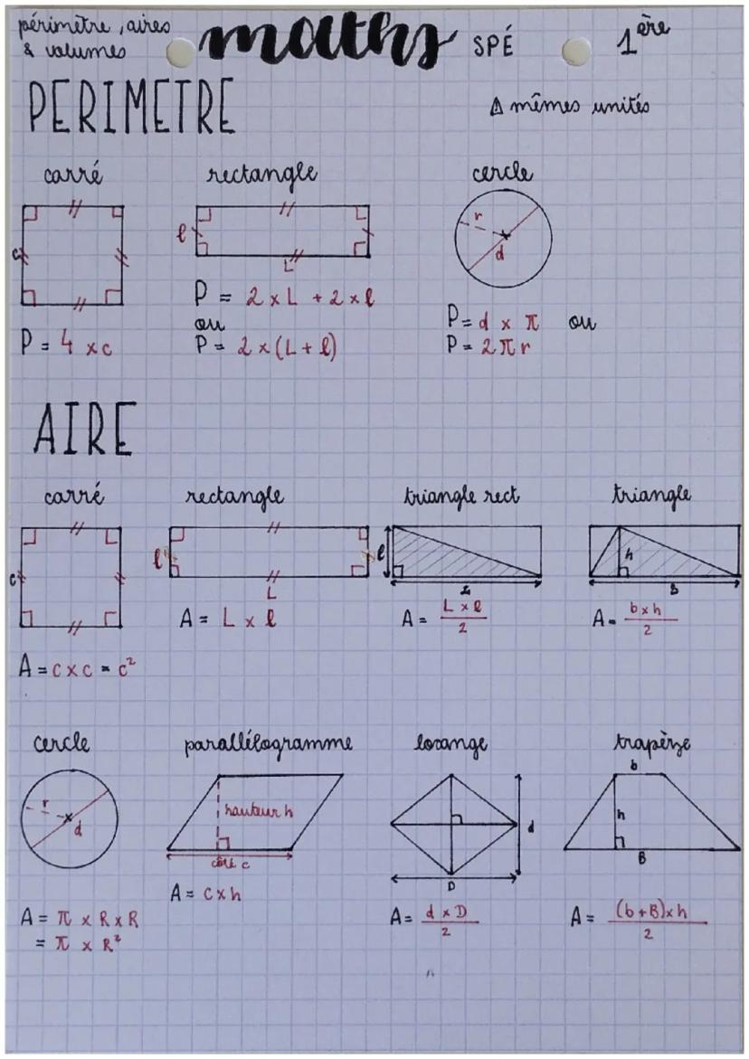 Explication simple: Comprendre le calcul du périmètre, de l'aire et du ...