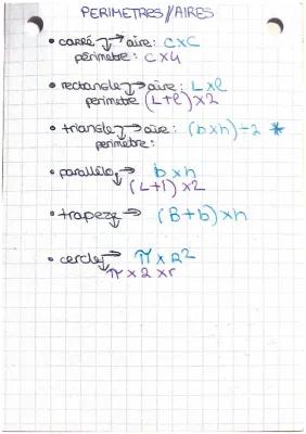 Découvre les Formules Géométriques : Aires, Périmètres et Volumes PDF ...