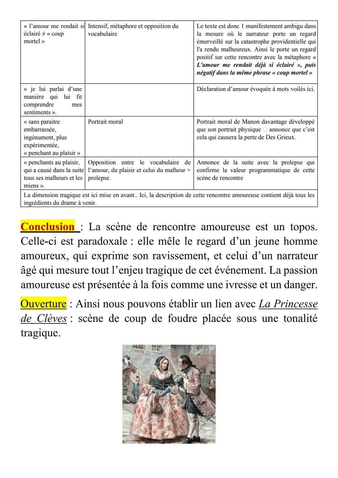Manon Lescaut la rencontre analyse linéaire PDF - Texte et Introduction ...