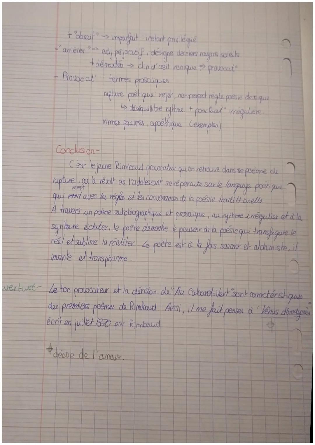 Découvre 'Au Cabaret-Vert' de Rimbaud: Analyse Linéaire PDF et ...