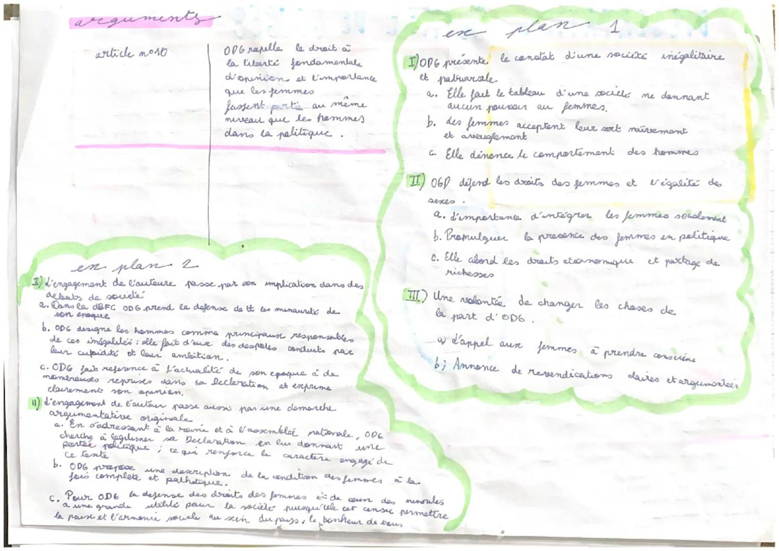 Découvre la Dissertation Olympe de Gouges avec Corrigé PDF (Français ...