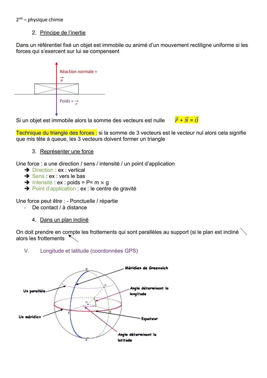Étude de mouvement Physique Seconde - Cours et Exercices PDF (Physique ...