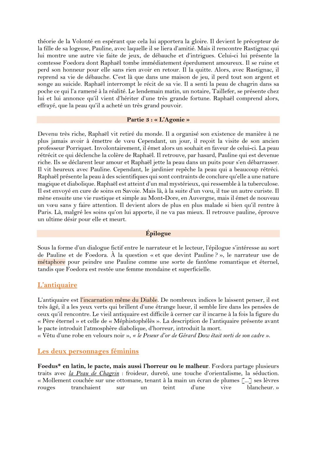 Dissertation La Peau de chagrin : Sujet, Plan et Corrigé PDF (Français ...