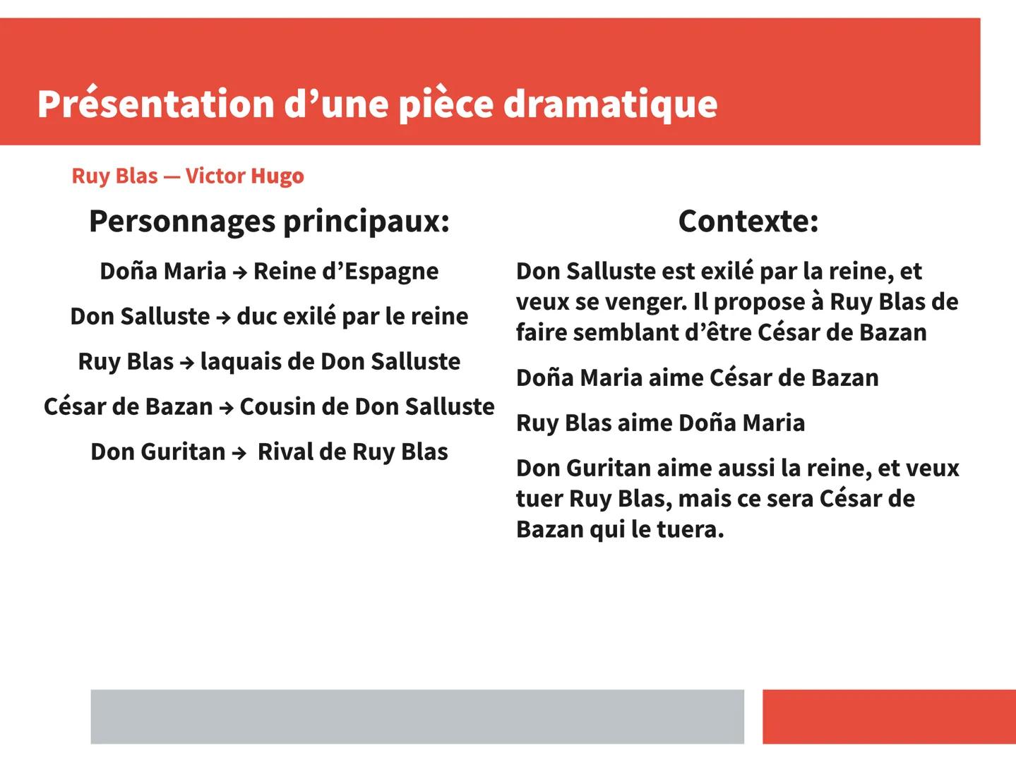 Introduction et Exemples du Drame Romantique - Victor Hugo et Pièces ...