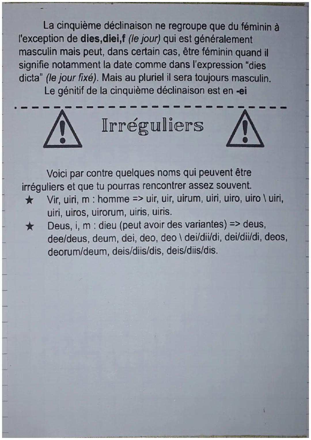 Apprends le Latin Facilement: Tableau des Déclinaisons et Cas avec ...