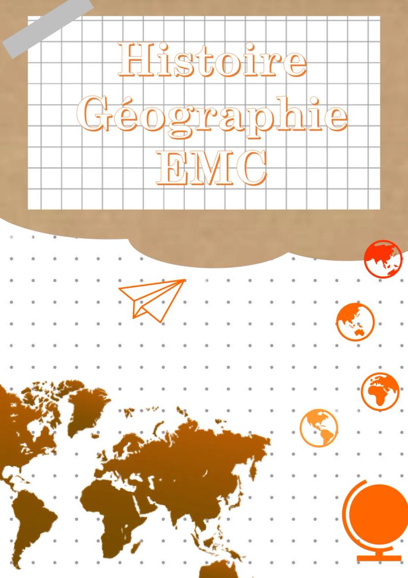 Pages de Garde Histoire Géo à Imprimer pour le Collège - Faciles et ...