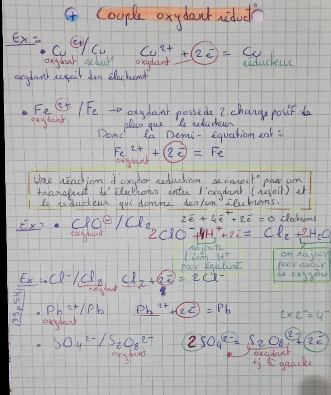 Comprendre les Oxydants et Réducteurs (Physique/Chimie) en PDF - Knowunity