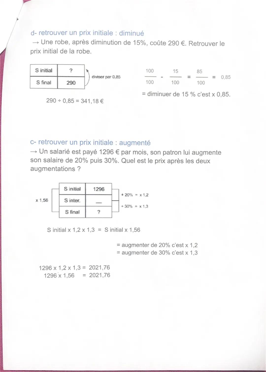 Pourcentage pour 3ème - Exercice corrigé PDF et Formule pour Calculer ...