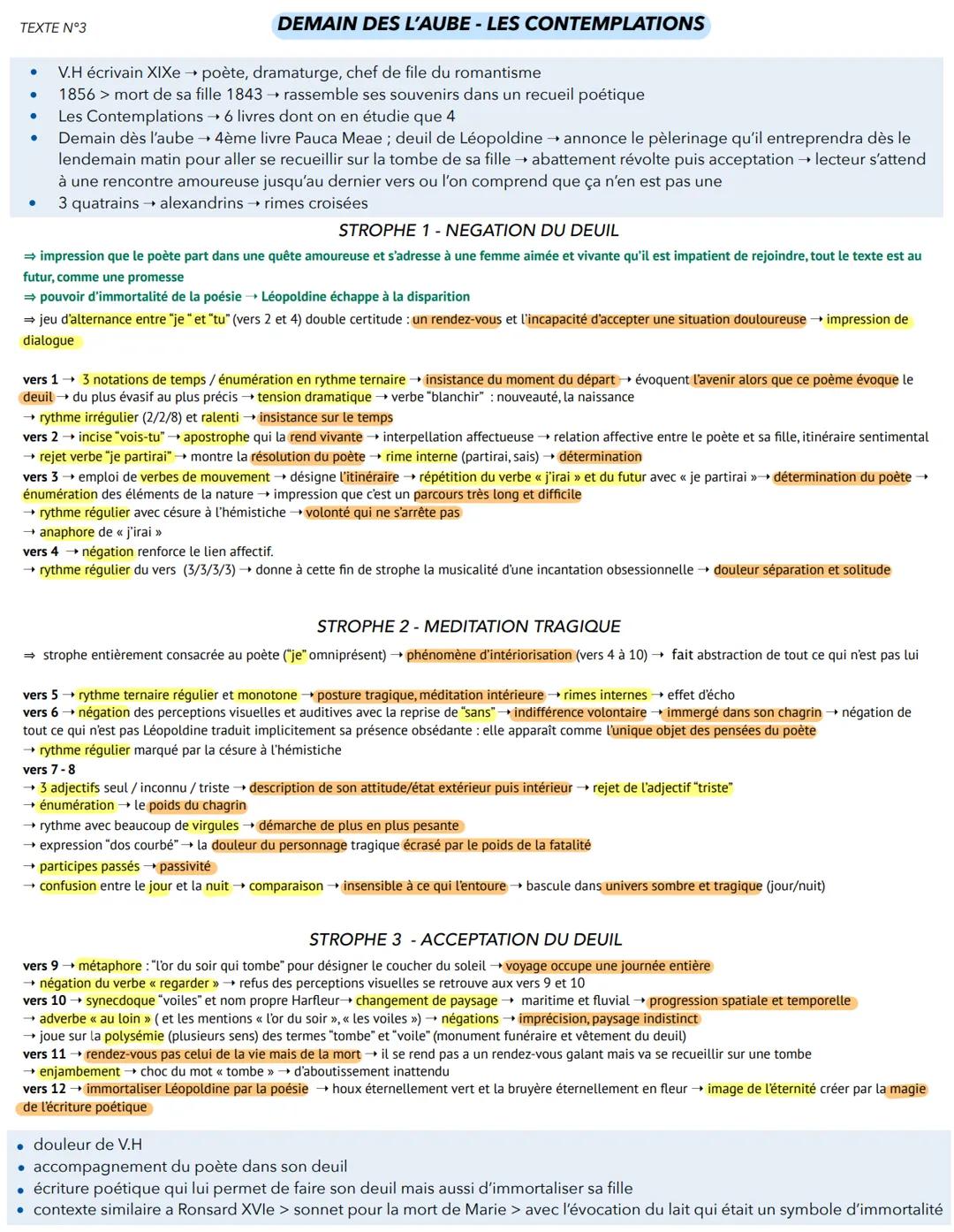 Fiches de Révision Bac Français 2024 PDF Gratuit : Analyse Linéaire et ...