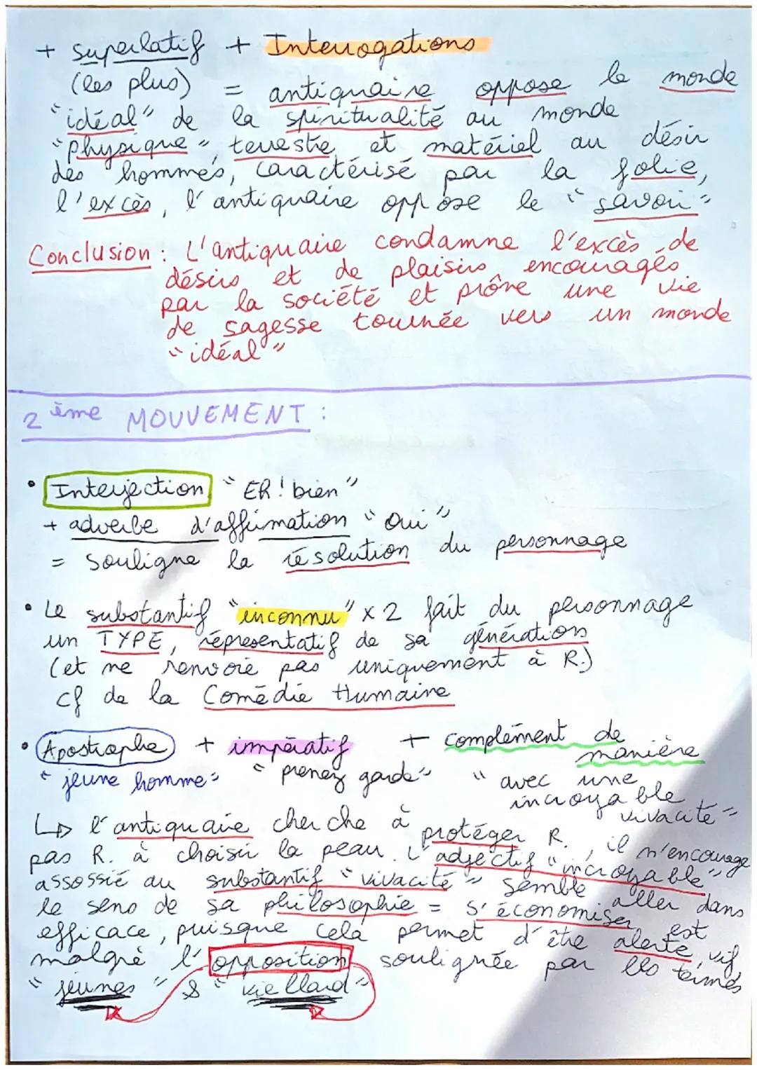 Explication simple: Analyse linéaire complète de La Peau de chagrin : parties 1 à 3 et résumés ...