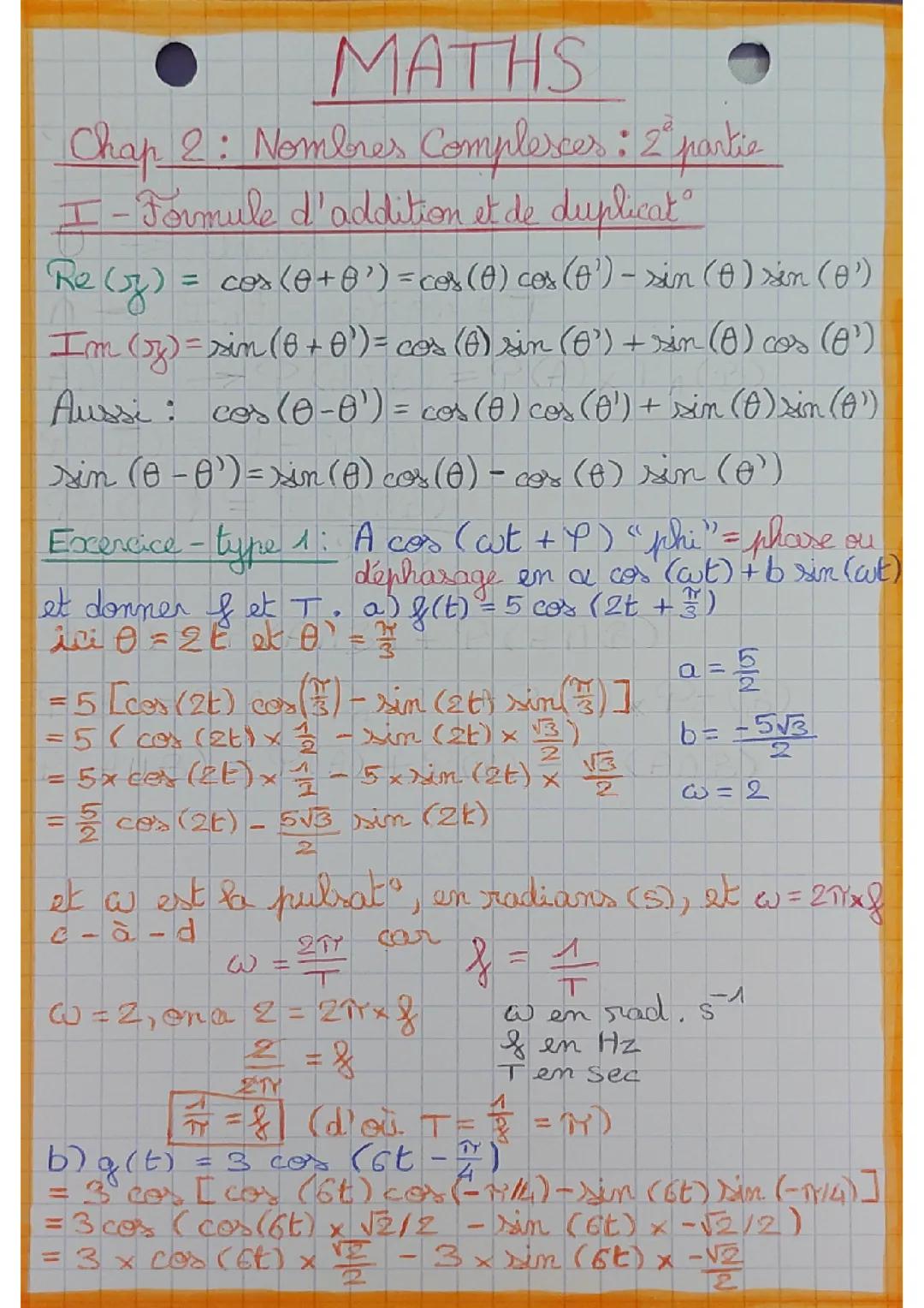 Chap 2 : Nombres Complexes partie 2 (Maths) - Knowunity