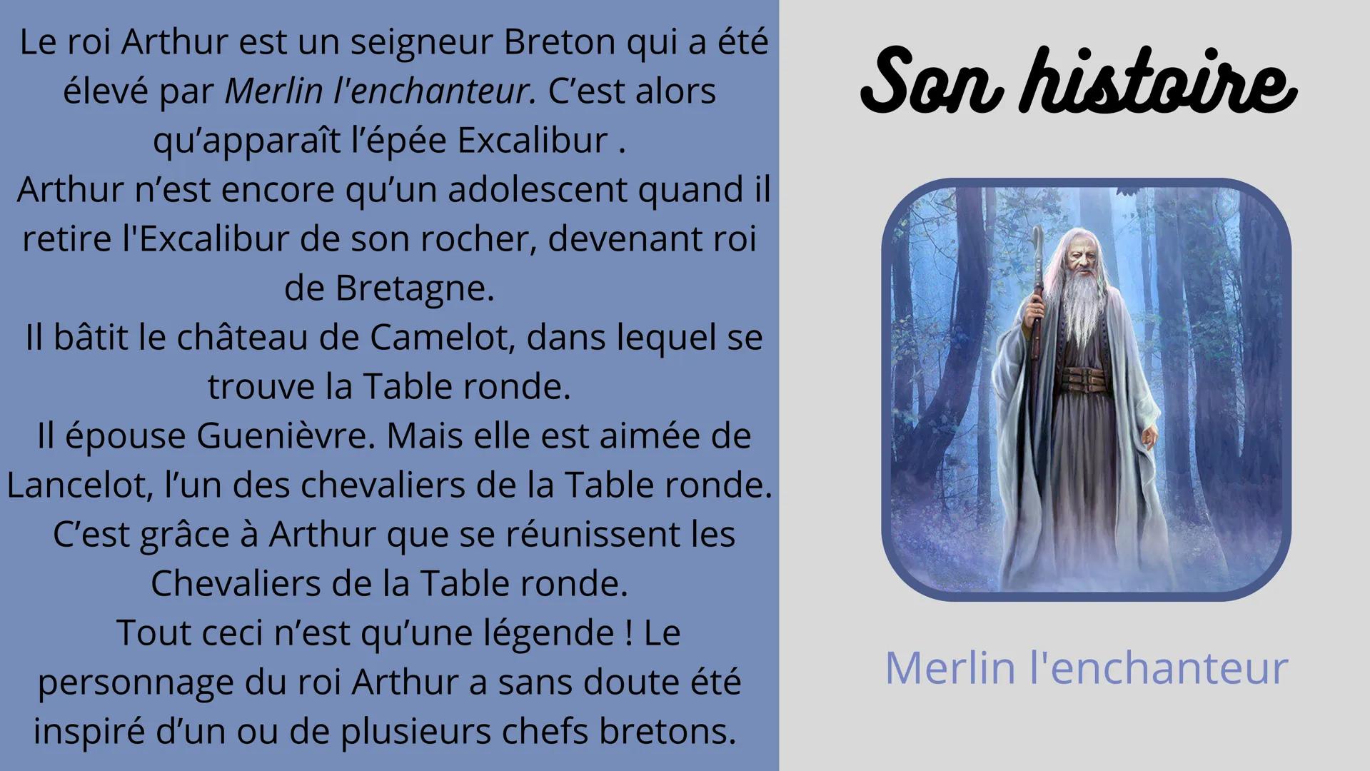 Les Chevaliers de la Table Ronde : Résumé et Exposé 5ème (Français) en ...