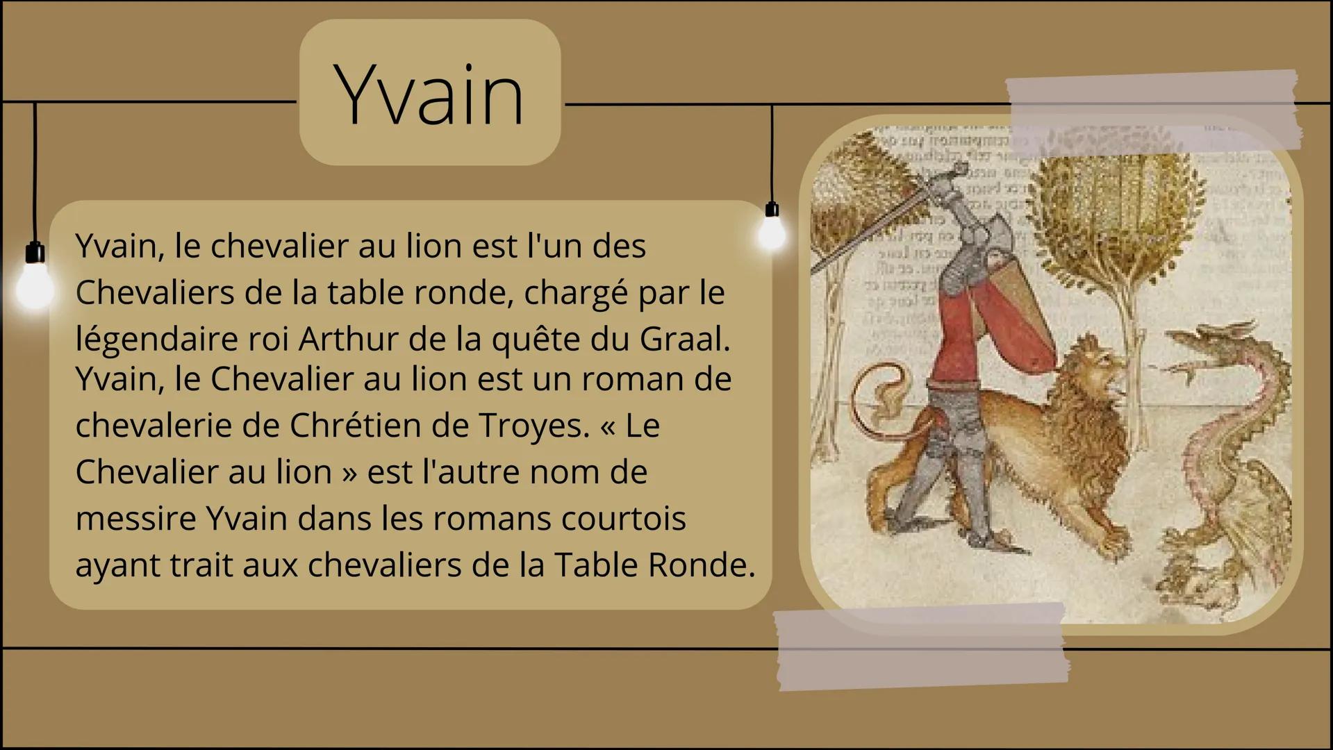 Les Chevaliers de la Table Ronde : Résumé et Exposé 5ème (Français) en ...