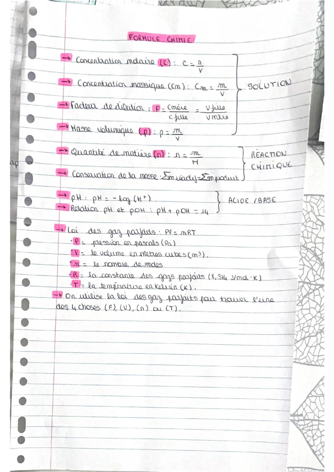 Explication simple: Formule de chimie terminal st2s (ST2S) - Knowunity