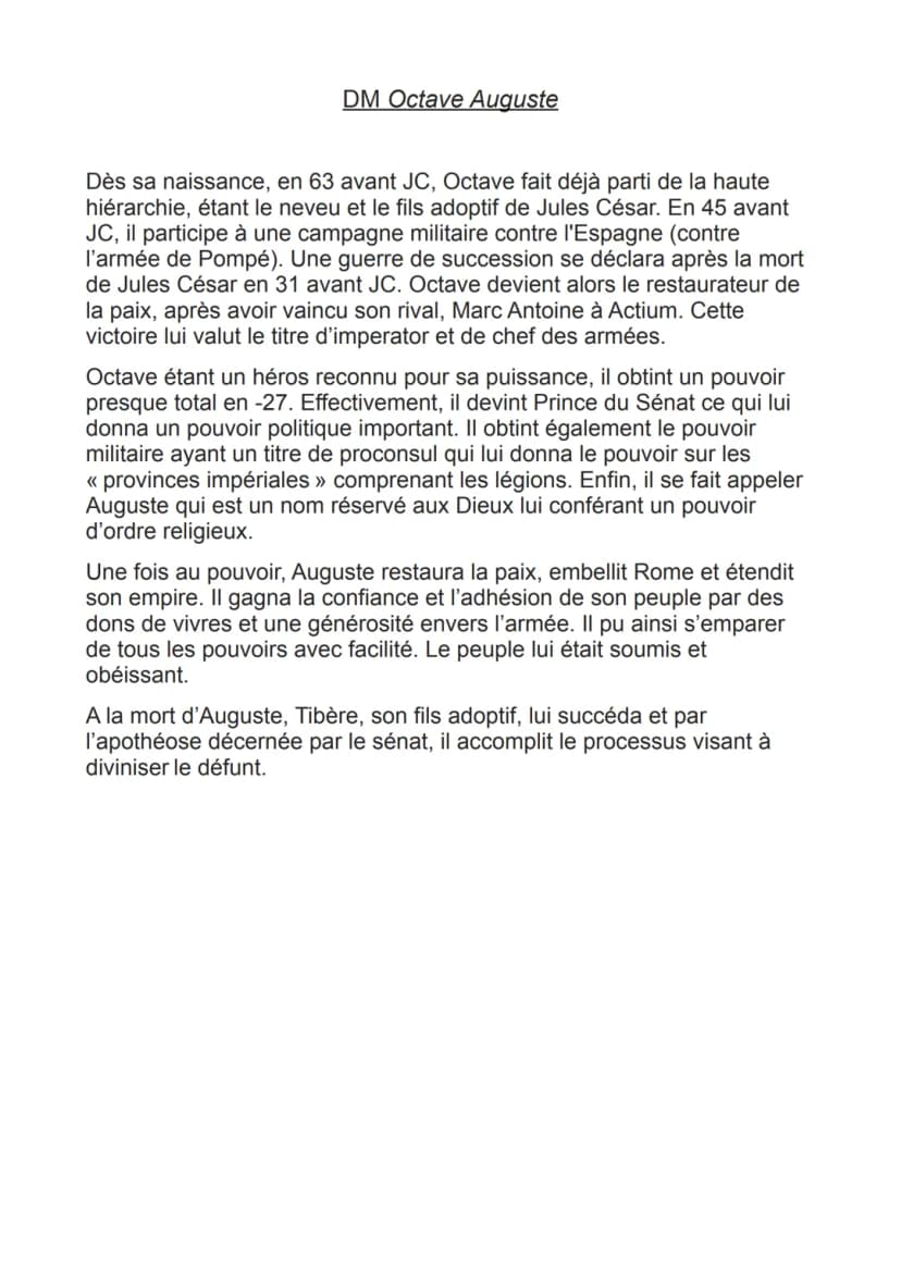 Explication simple: Octave Auguste : Biographie Courte, Naissance et ...